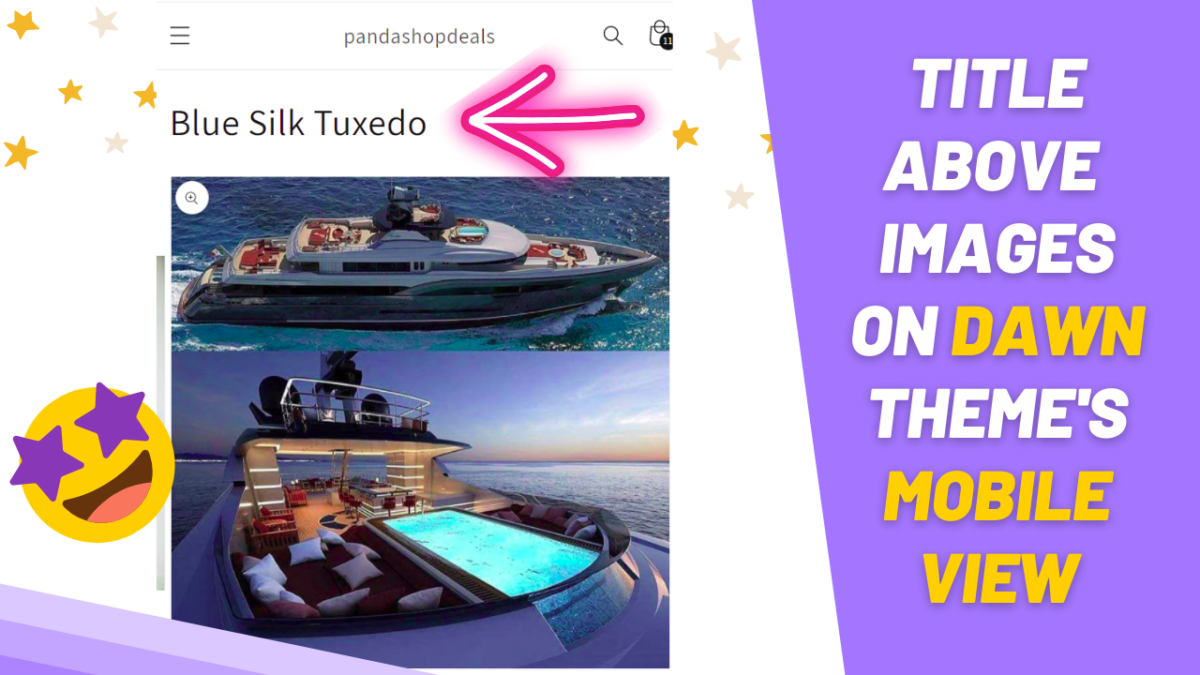 Move title above images on product pages [all free themes] | EZFYCODE